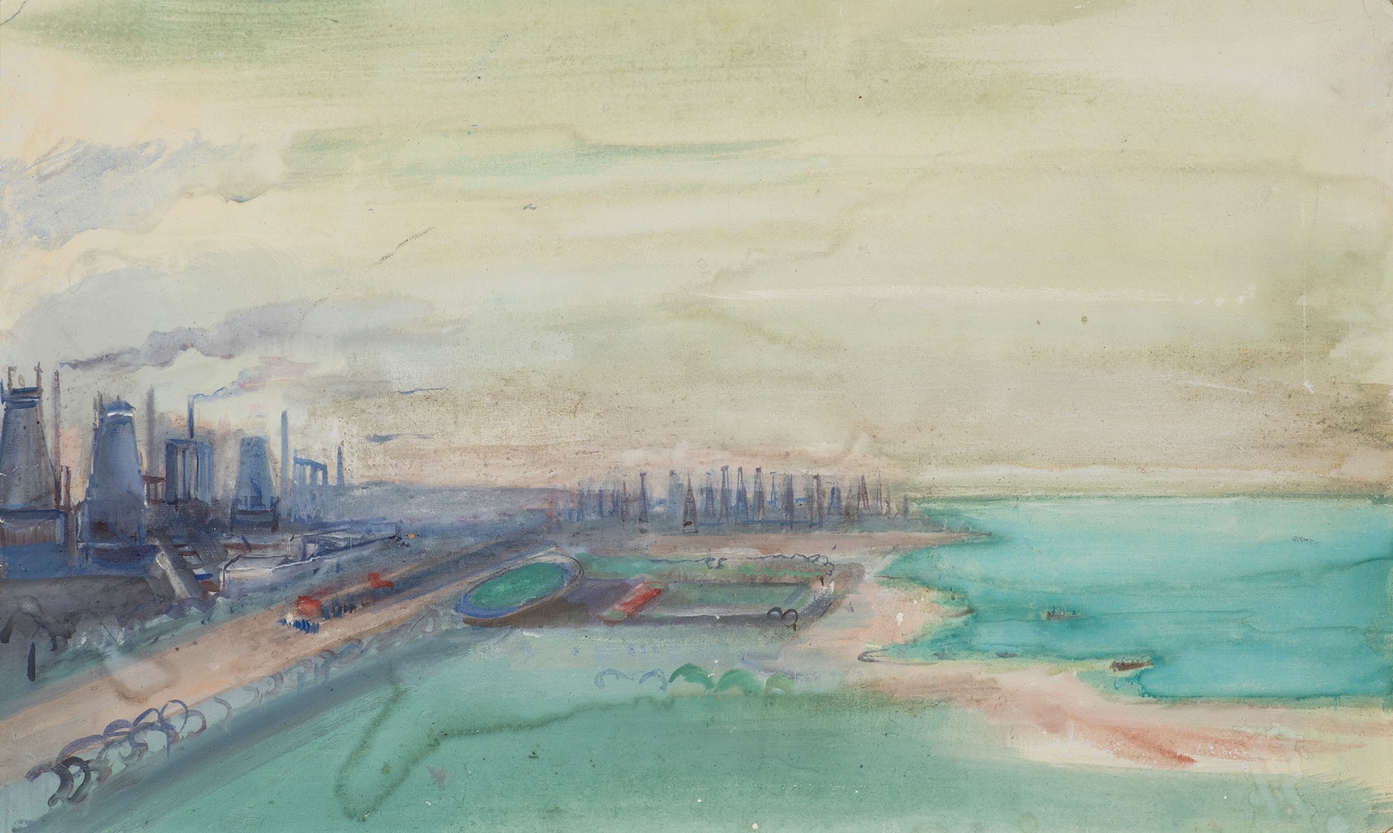 Alexander Arkadevich Labas | Oil rigs (1937) | MutualArt