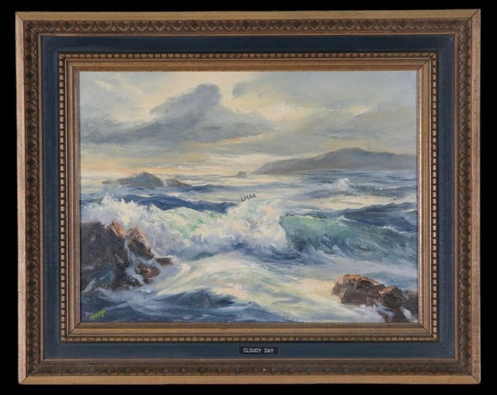 Violet Thorp | VIOLET THORP OIL ON CANVAS 1968 SEASCAPE (1968) | MutualArt