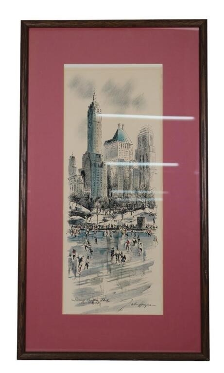 John Haymson | JOHN HAYMSON SKATING CENTRAL PARK LITHO | MutualArt