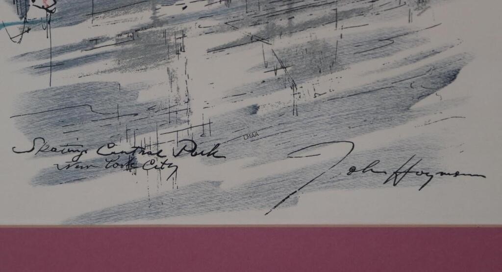 John Haymson | JOHN HAYMSON SKATING CENTRAL PARK LITHO | MutualArt