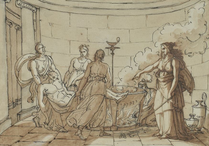 Philippe-Auguste Hennequin | Scene from ancient history (Death of Minos ...