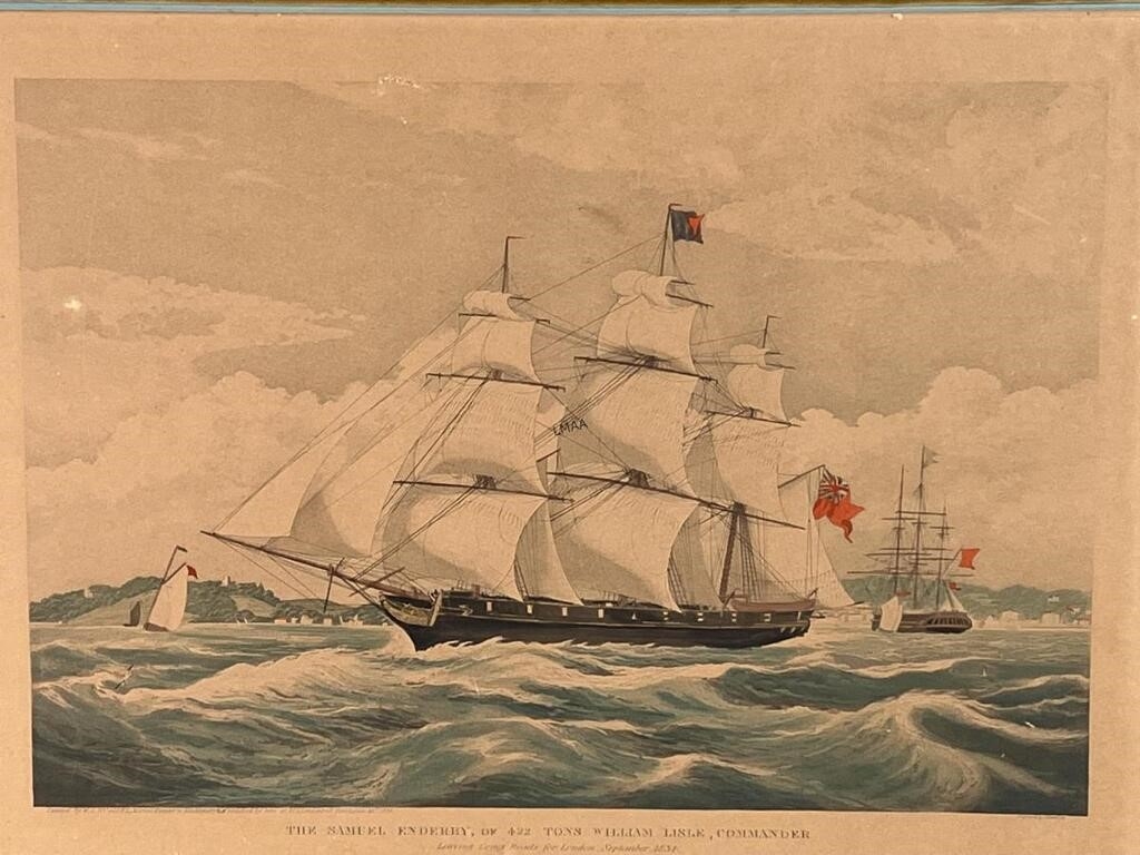 Samuel George Enderby | 1835 THE SAMUEL ENDERBY SHIP ENGRAVING | MutualArt