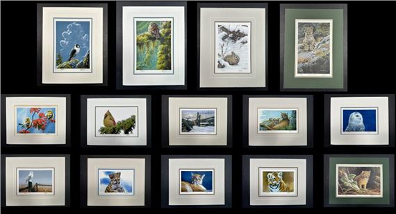 Marc Barrie | Autumn Gold - American Goldfinches | MutualArt