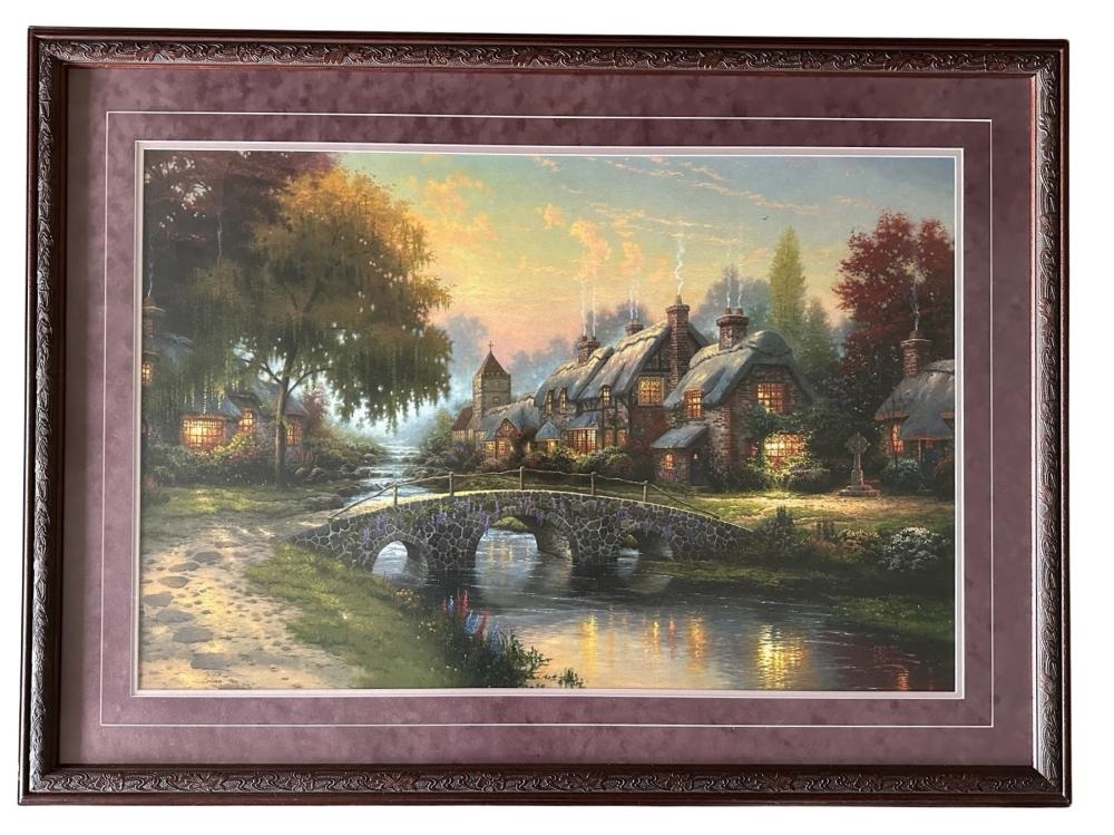 Thomas Kinkade | Cobblestone Bridge Cobblestone Lane IV | MutualArt