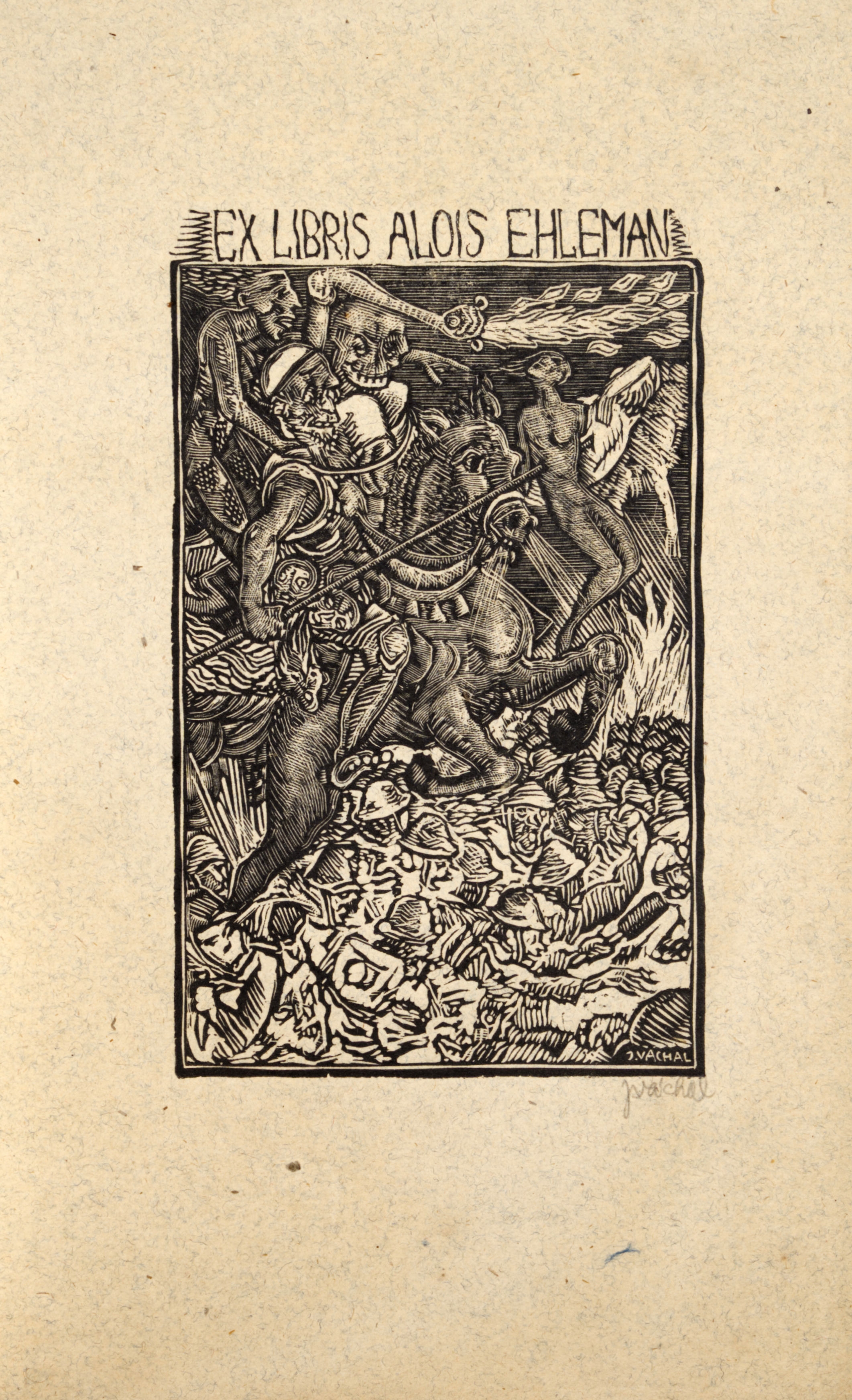 Josef Váchal | THREE COLOR AND ONE BLACK AND WHITE WOODCUTS (1926 ...