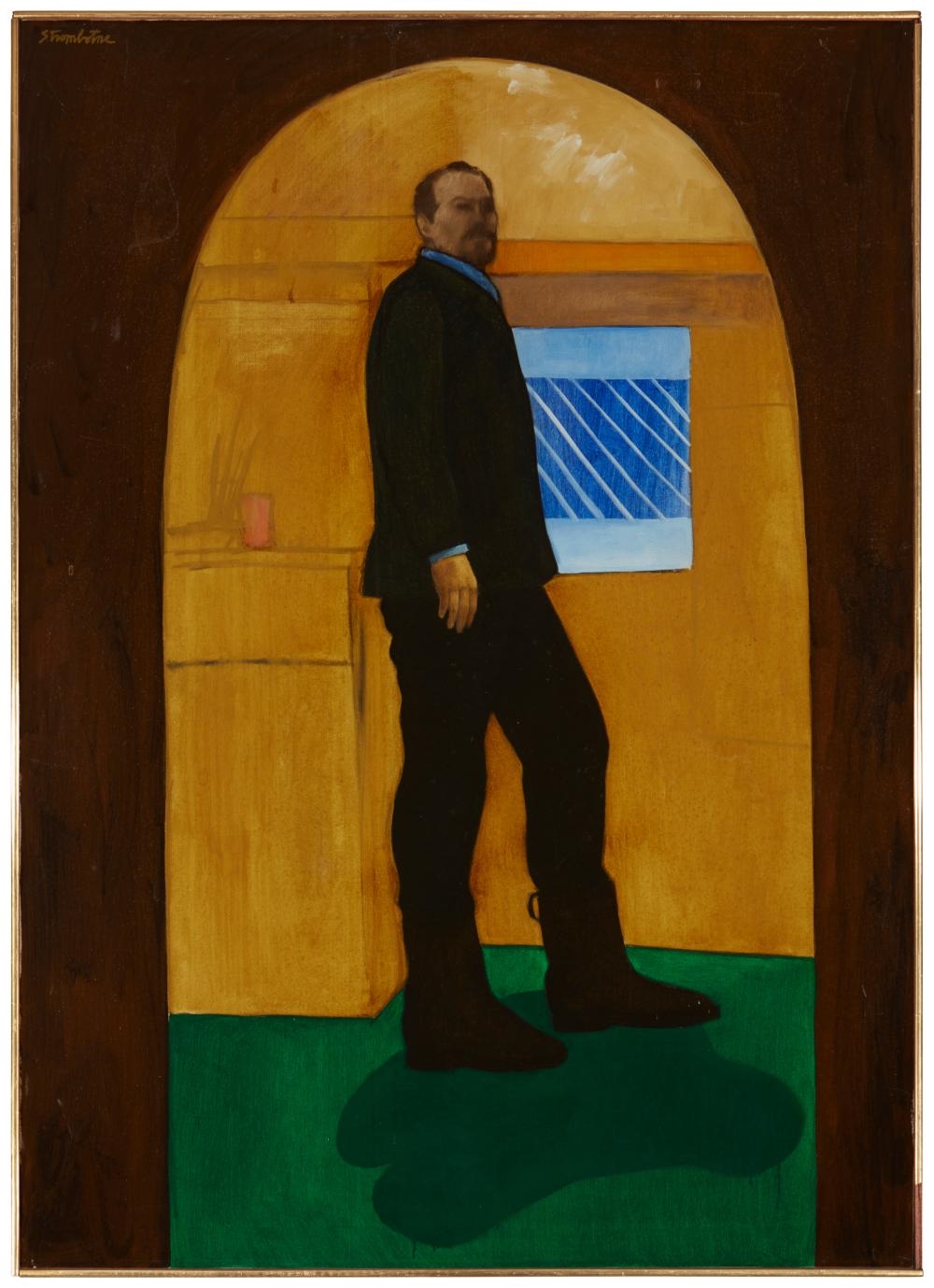 James Strombotne | Man in an interior scene (1947) | MutualArt