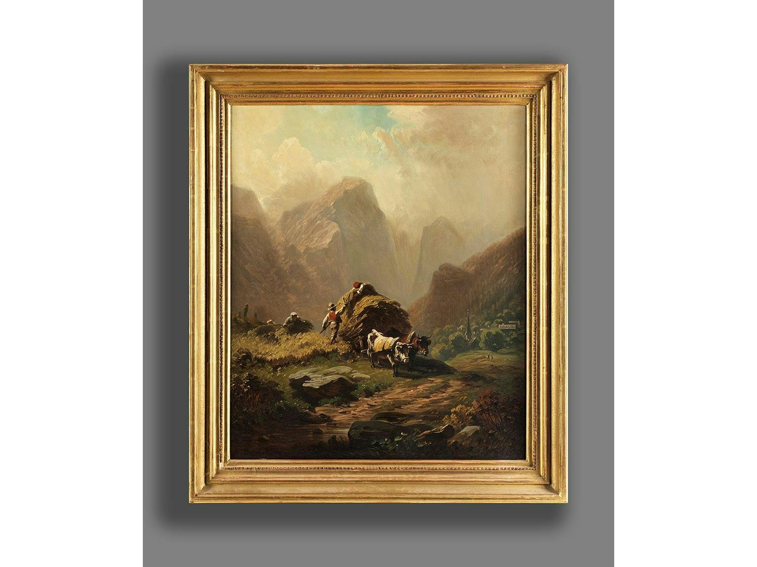 August Seidel | ERNTESZENE BEI HERANNAHENDEM GEWITTER | MutualArt