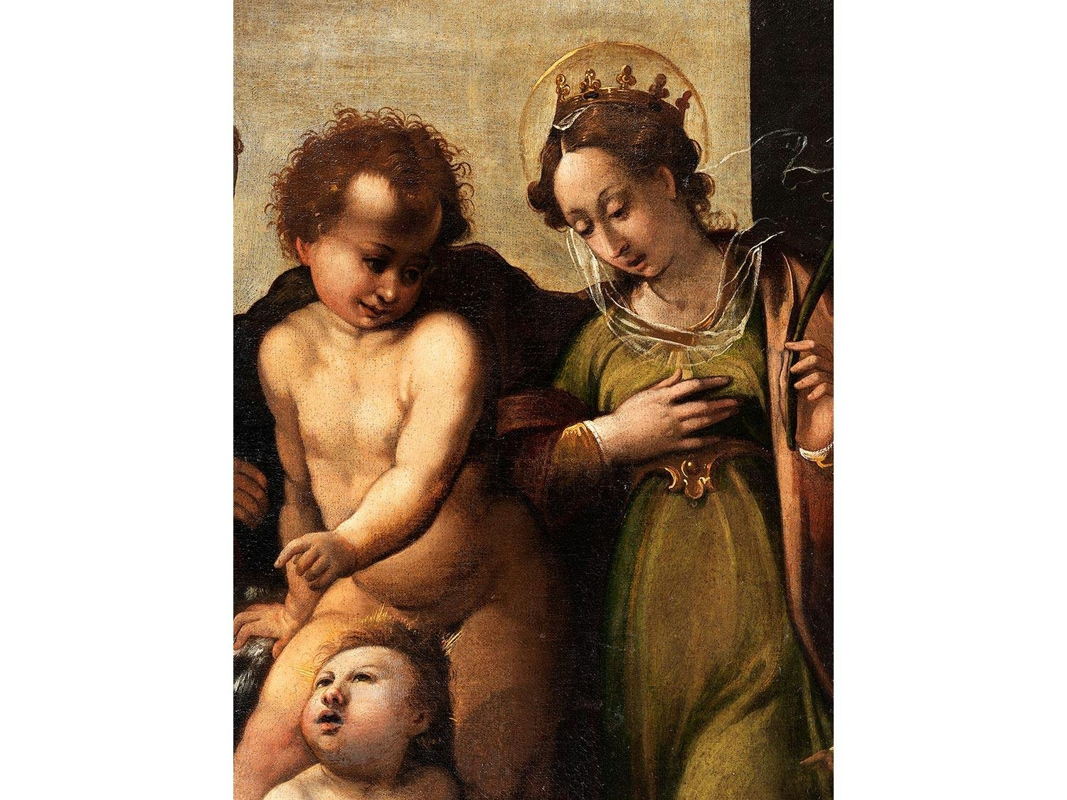 Andrea del Sarto | DIE HEILIGE FAMILIE MIT JOHANNES UND DER HEILIGEN KATHARINA (1486) | MutualArt