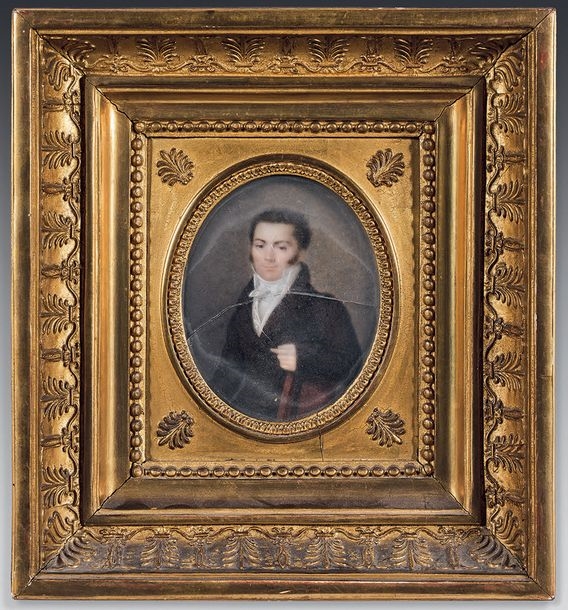 Charles Pierry | Portrait of a Woman with a Red Shawl Portrait of a Man ...