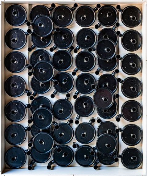 Arman | 1968 Accumulation of Renault car air filters in a wood box ...