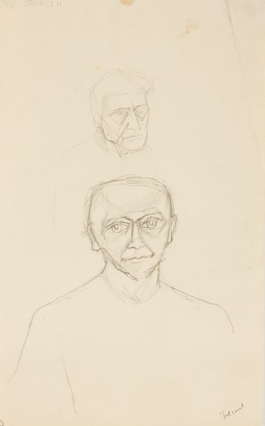 Pierre Tal-Coat | Deux portraits d'hommes | MutualArt