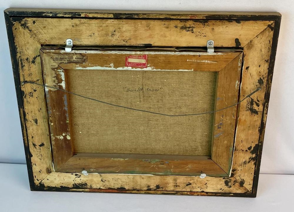 Arthur James Emery Powell | Sunlit Snow Winter Landscape Oil on Canvas ...