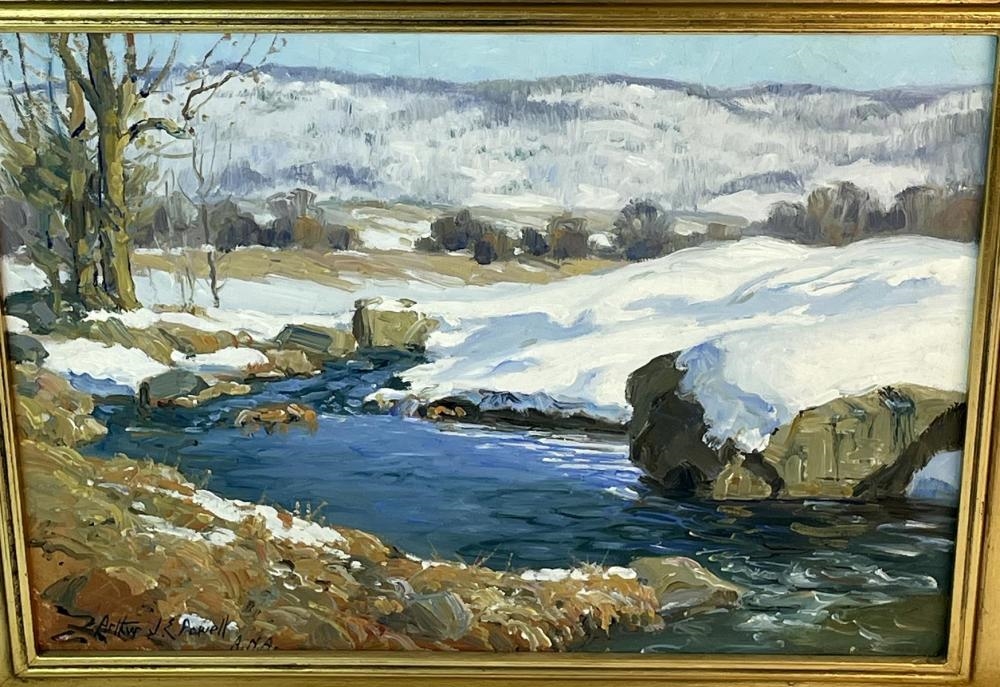 Arthur James Emery Powell | Sunlit Snow Winter Landscape Oil on Canvas ...