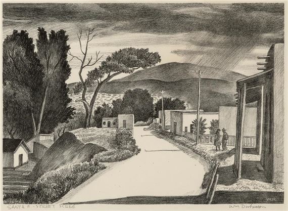 William Judson Dickerson | Santa Fe – Street Scene, 1947 (1947) | MutualArt