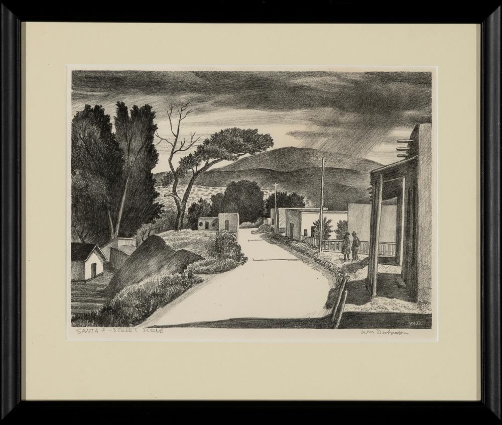 William Judson Dickerson | Santa Fe – Street Scene, 1947 (1947) | MutualArt