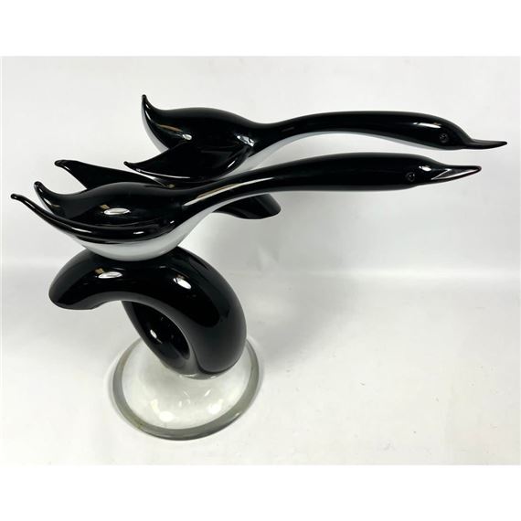 Renato Anatra | Signed RENATO ANATRA Studio Art Glass Sculpture. Two ...