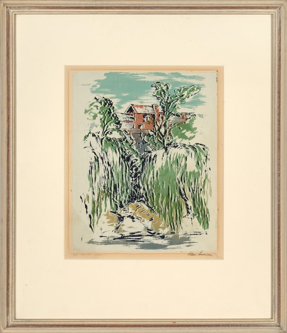 Alan Sumner | Old Asylum Wall from Studley Park, 1945 (1945) | MutualArt