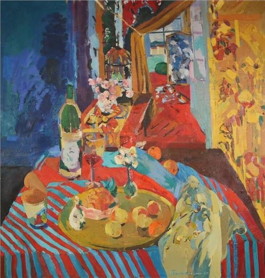 Helene Fesenmaier | Helene Fesenmaier Oil on Canvas Still Life (1967 ...