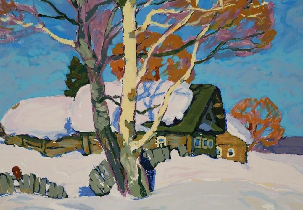 Moisey Kogan | After Moisey Kogan Serigraph Winter Landscape | MutualArt