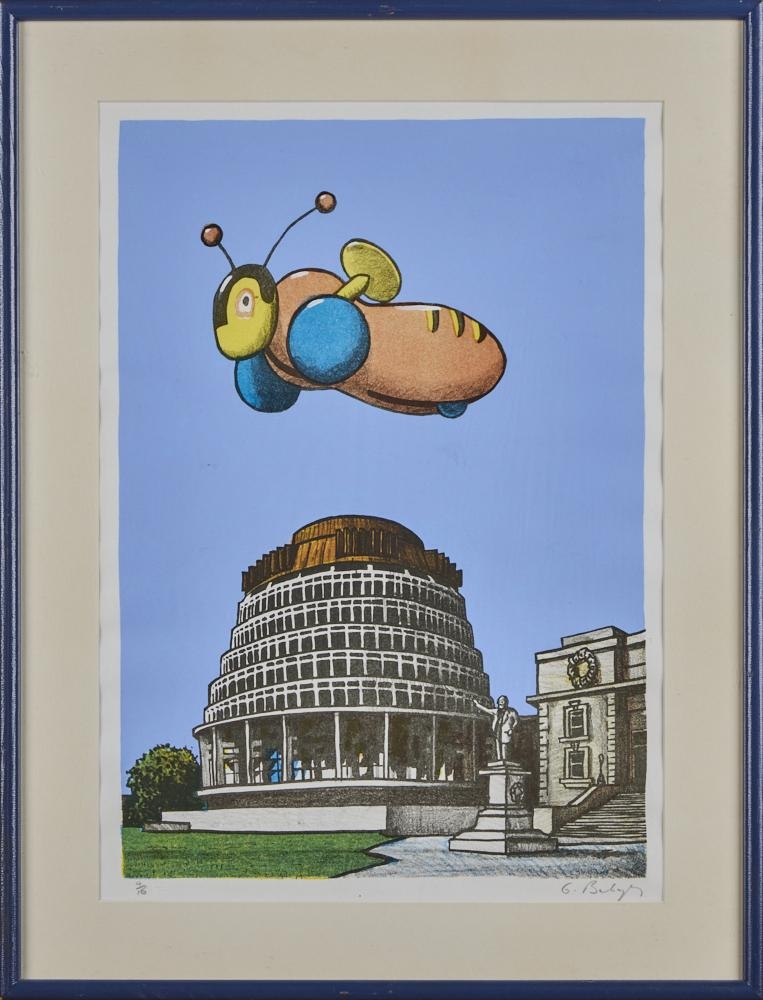 George Baloghy | Buzzy Bee Over the Beehive | MutualArt