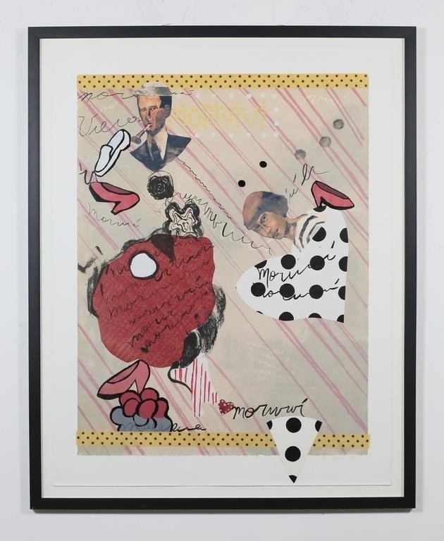 Ines Aponte | Ines Aponte Lithograph With Collage Morivivi (1996 ...