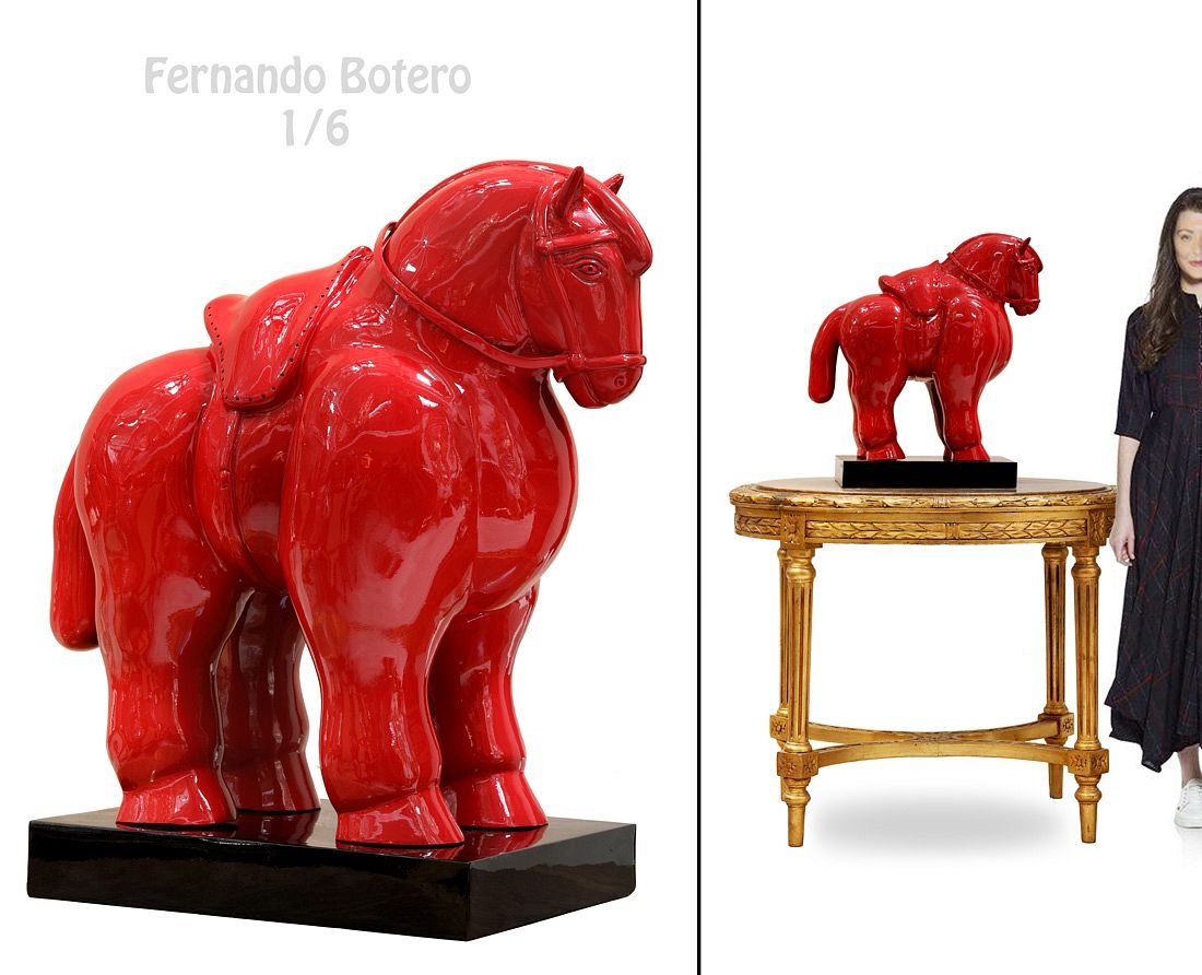 Fernando Botero | The Red Trojan Horse Sculpture | MutualArt