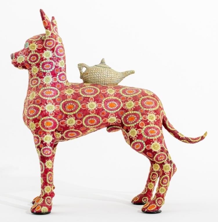 Martha Shade | Martha Shade Aladdin's Dog Mixed Media Sculpture | MutualArt