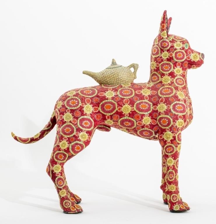 Martha Shade | Martha Shade Aladdin's Dog Mixed Media Sculpture | MutualArt