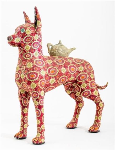 Martha Shade | Martha Shade Aladdin's Dog Mixed Media Sculpture | MutualArt