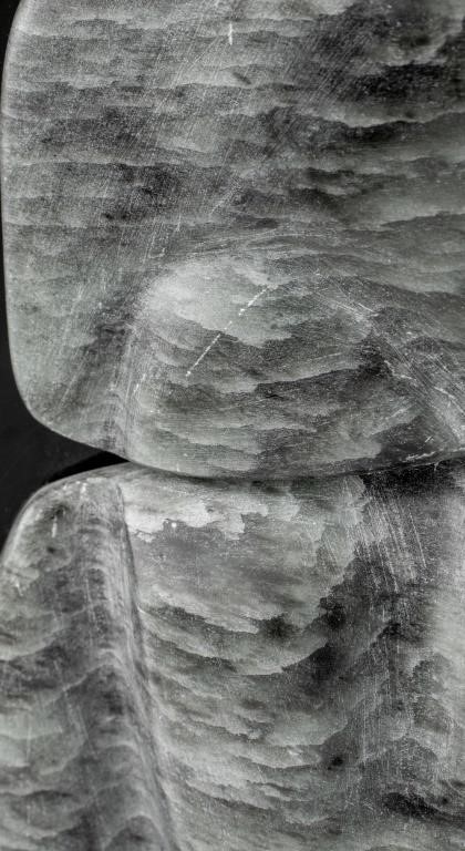 Joan Hyde Shapiro | Joan Shapiro Black Alabaster Bust Sculpture | MutualArt