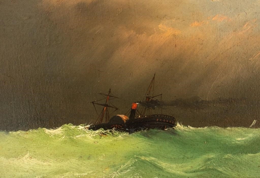 Francis William Loring | Francis William Loring Paddle Ship in Distress ...