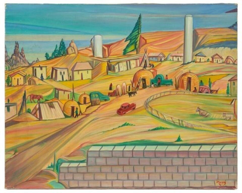 Louis Monza | Pair of Village Scene Paintings, Louis Monza | MutualArt