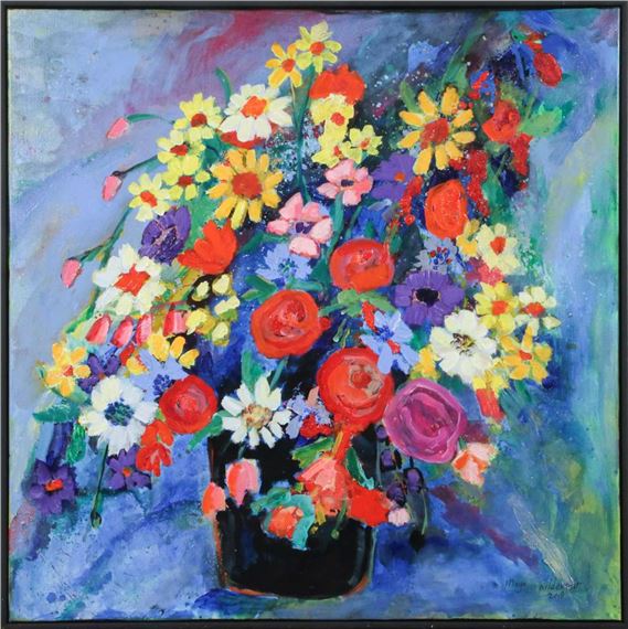 Maya Wildevuur | Bloemen op vaas | MutualArt