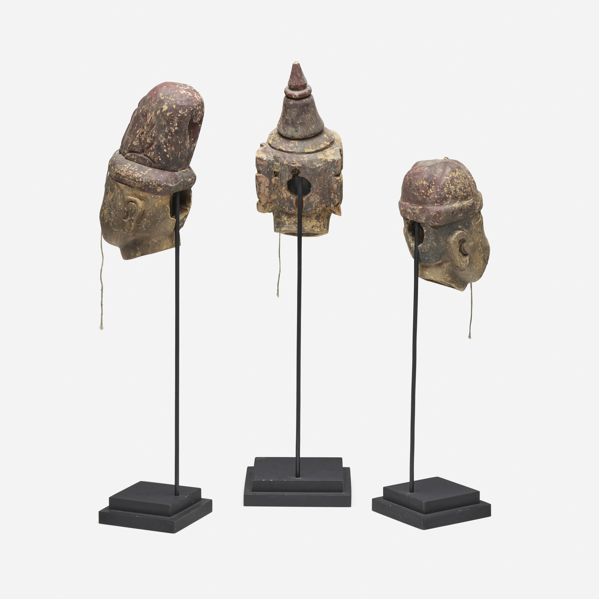 Asian School, 19th Century | Collection of three articulated puppet ...