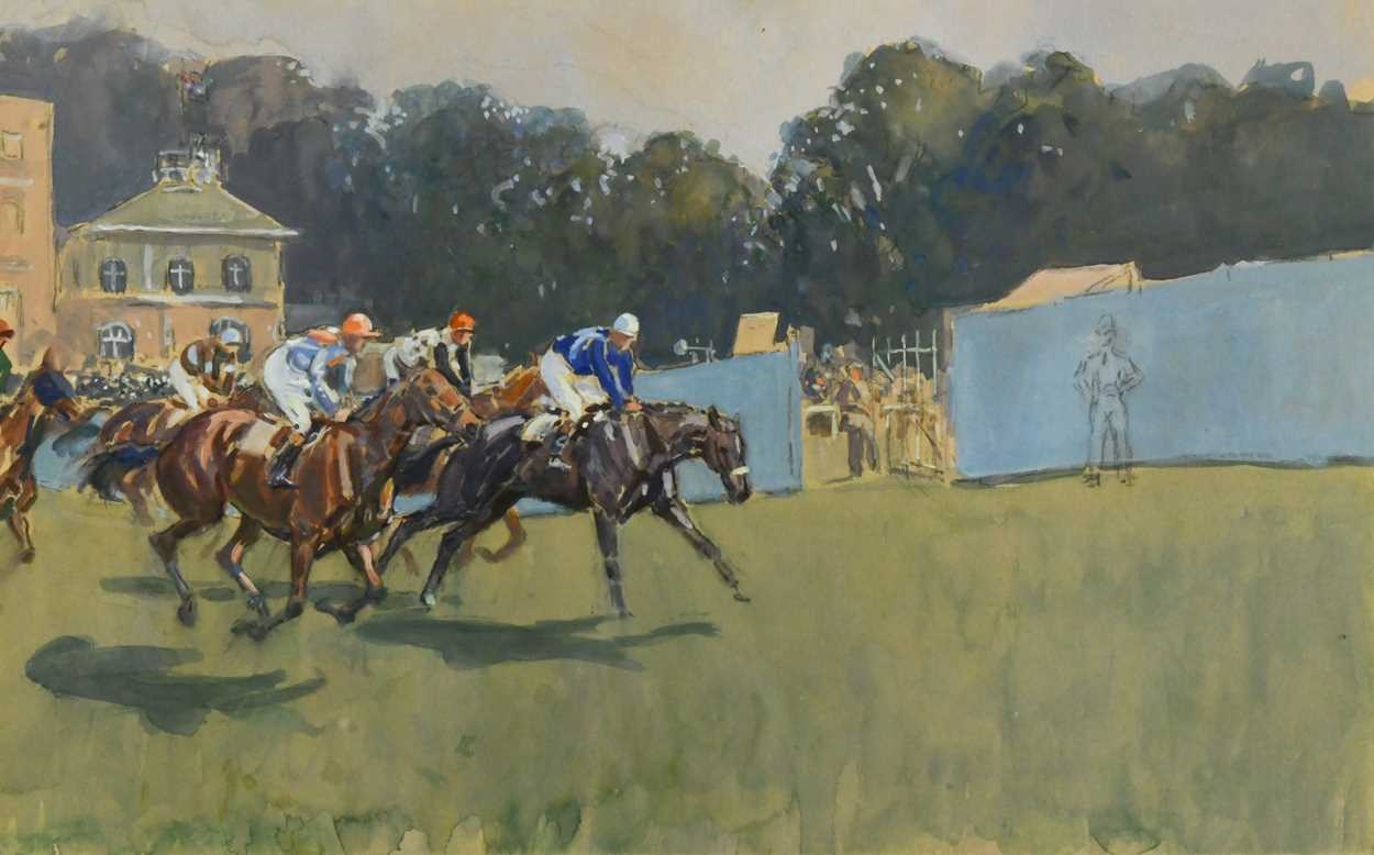 Peter Biegel | 'Sprat' double study of a dapple grey horse | MutualArt