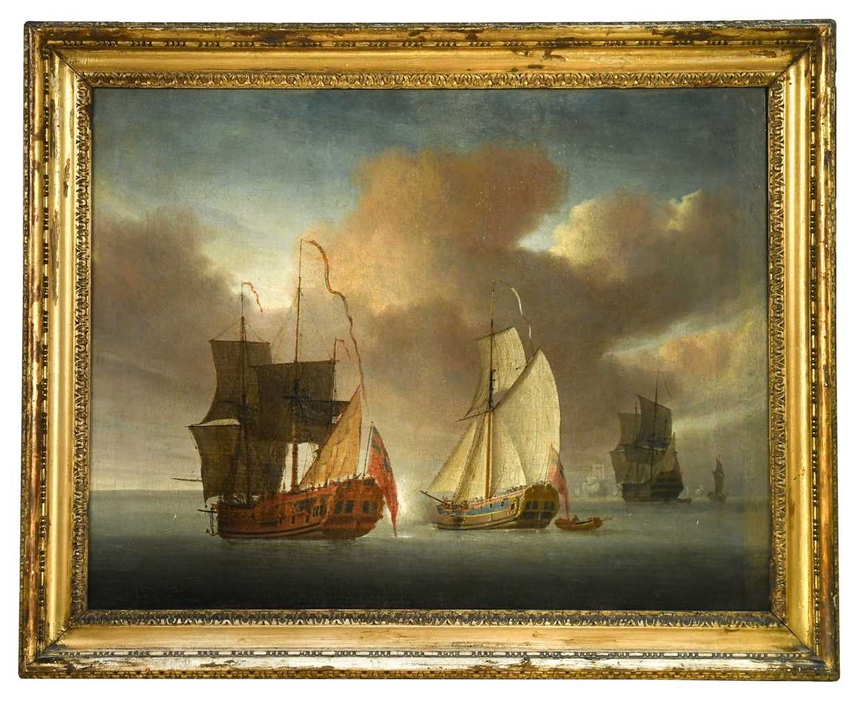 Peter Monamy | Ships in a stormy sea | MutualArt