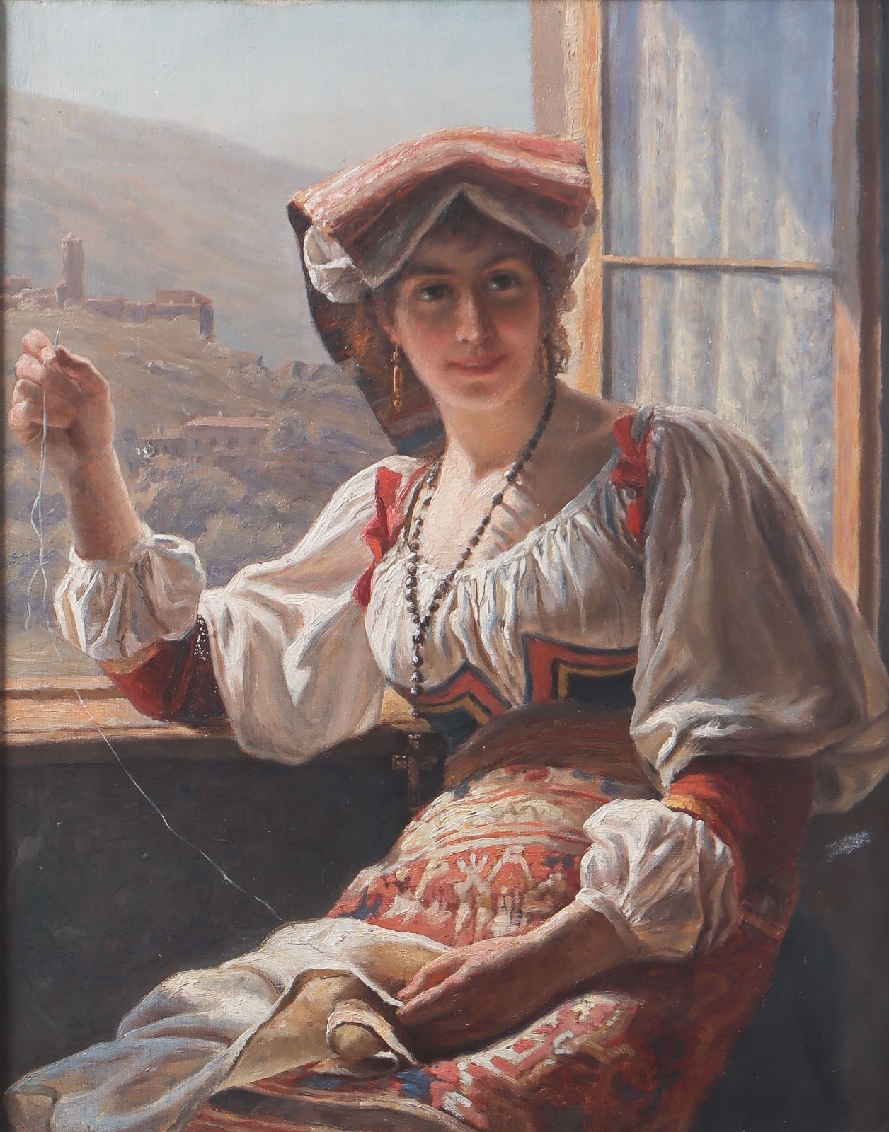 Wenzel Tornøe | Portrait of a young Roman woman | MutualArt