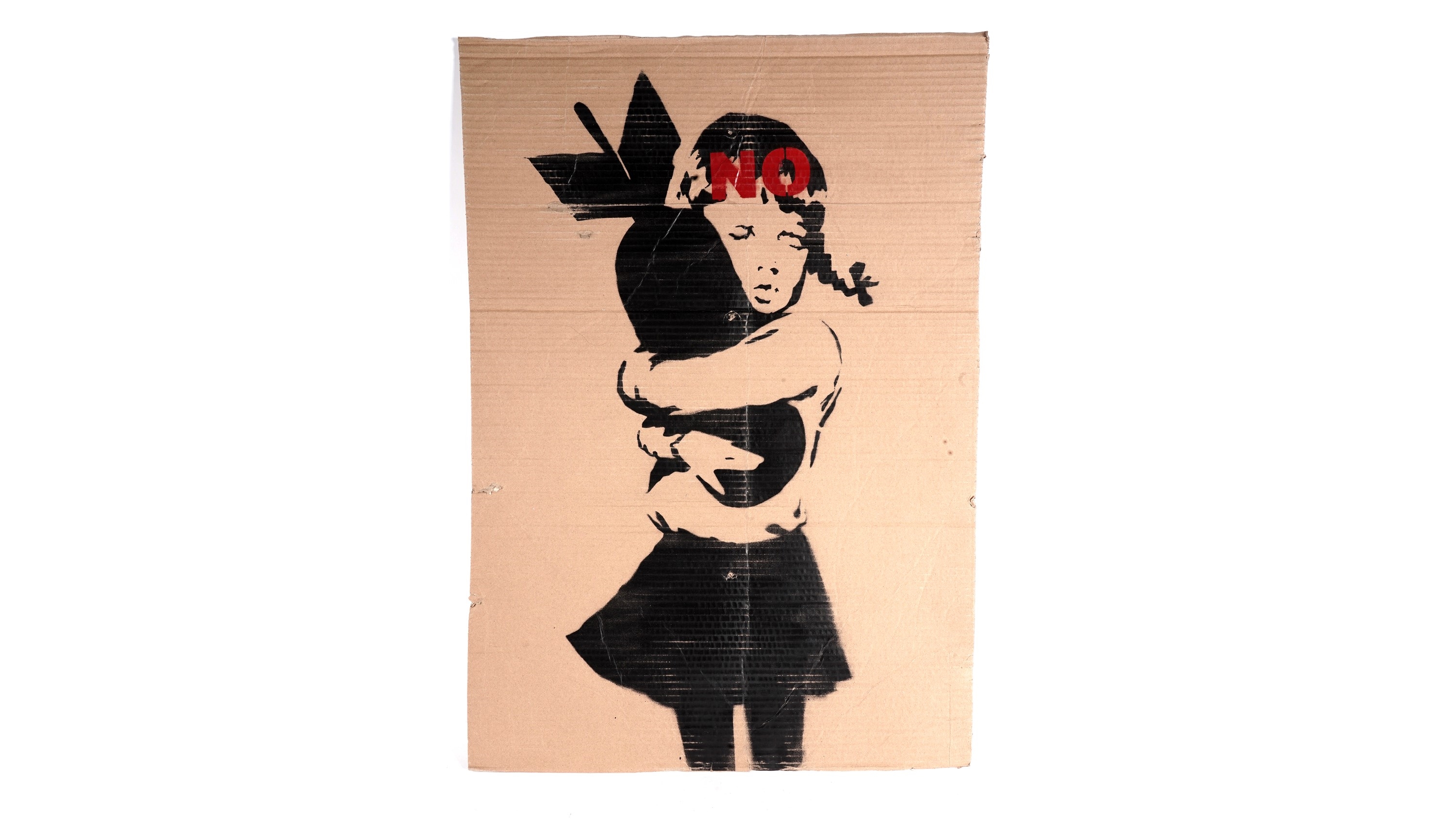 Banksy | Bomb Hugger / NO Anti-Iraq War Protest March Placard (2003 ...