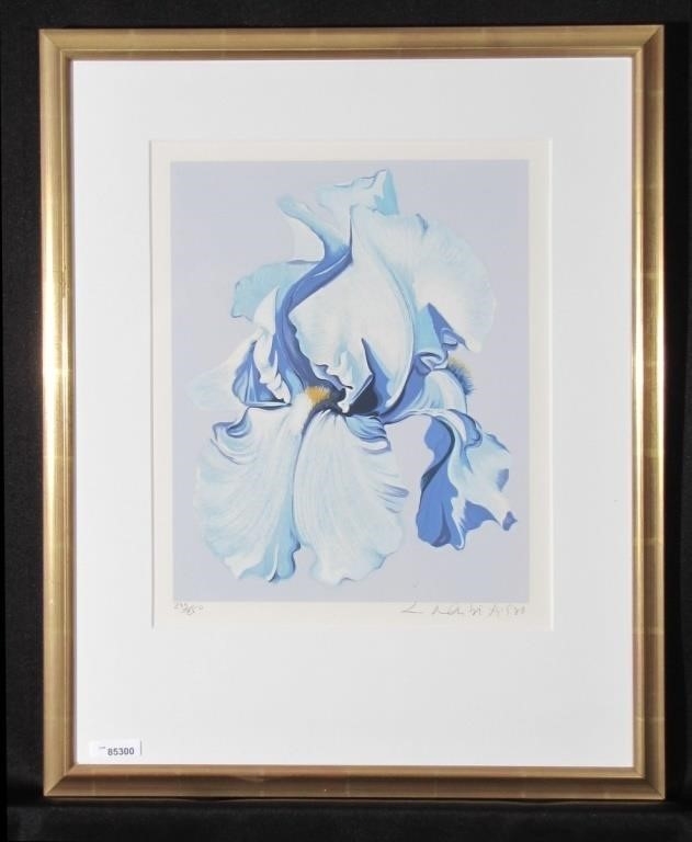 Lowell Nesbitt | Lowell Nesbitt Limited Edition Blue Iris Serigraph ...