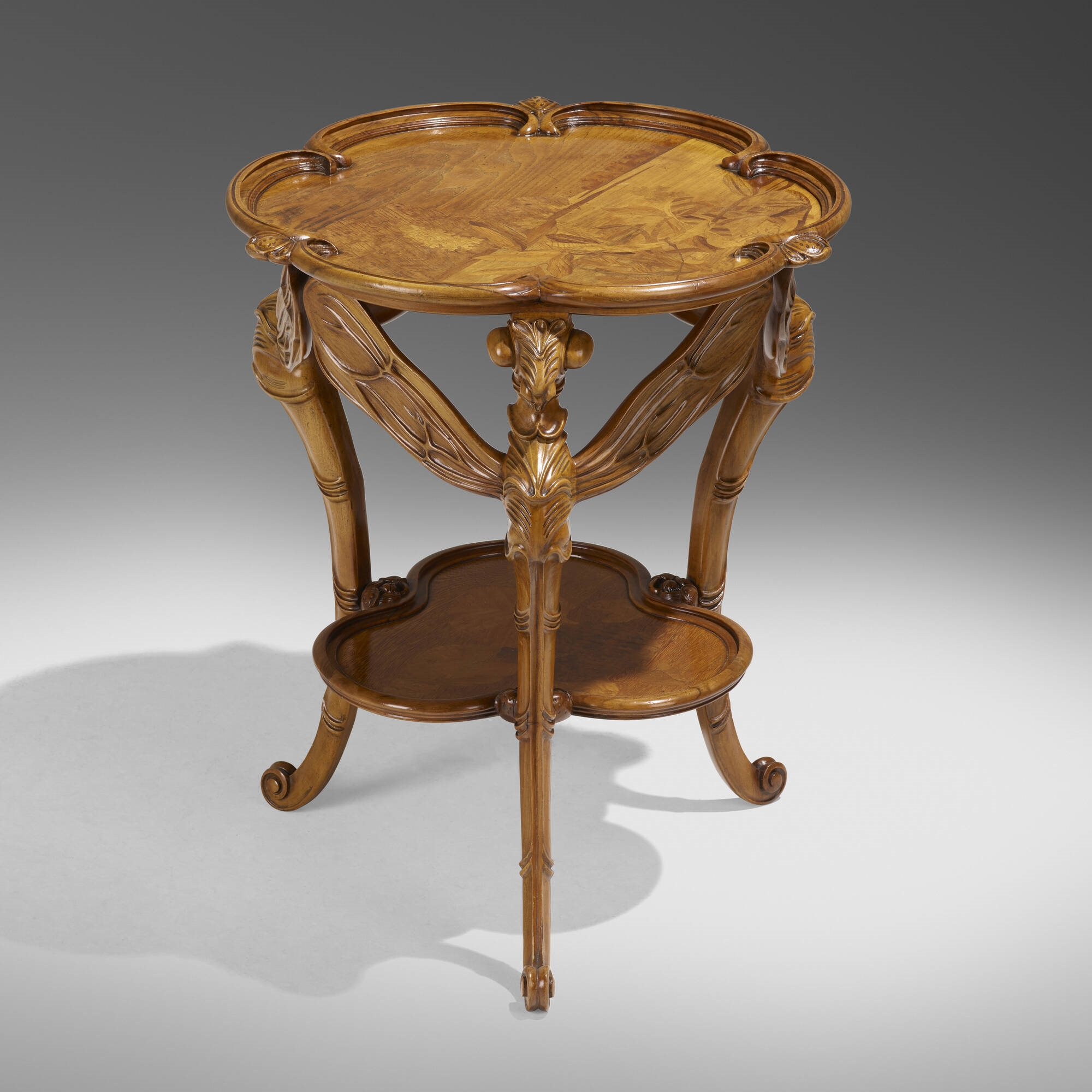 Emile Gallé | Exceptional Libellules marquetry table (Circa 1900 ...