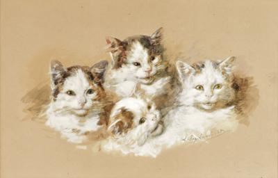 Louis Eugène Lambert | Vier Kätzchen | MutualArt