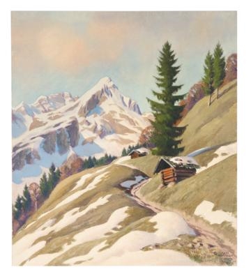 Carl Kessler | Die Alpspitze in den bayrischen Alpen im Vorfrühling ...