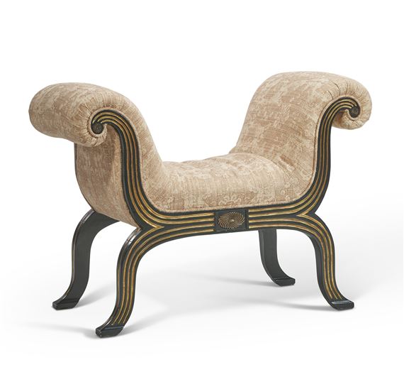 David Easton | A REGENCY STYLE EBONIZED AND PARCEL-GILT WINDOW SEAT ...