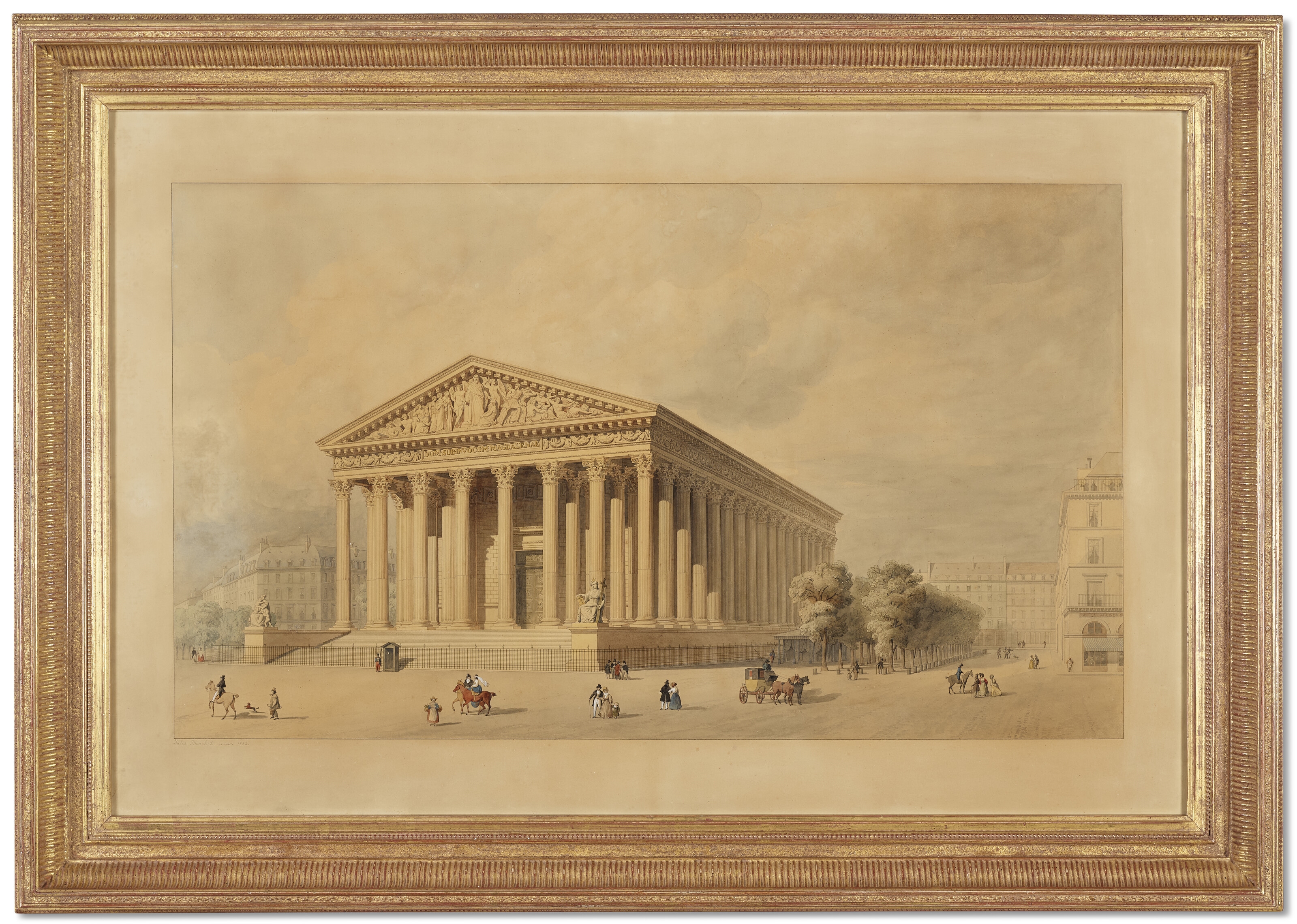 Jules Frederic Bouchet | The church of the Madeleine, Paris (1838 ...