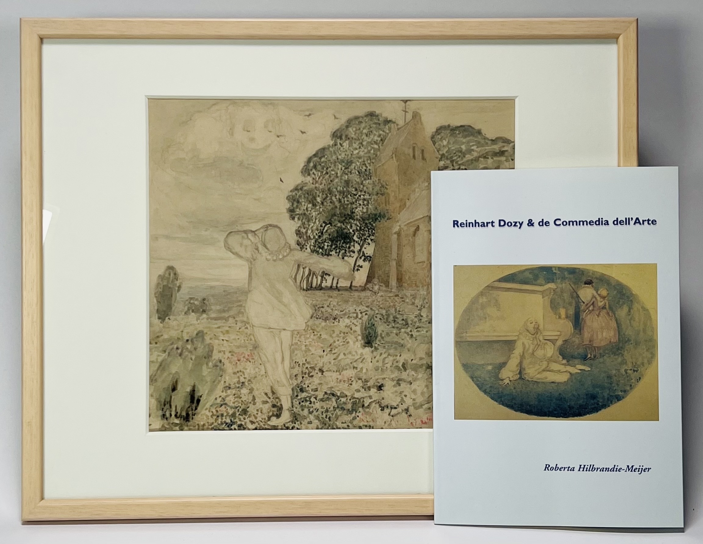 Reinhart Dozy | Tekening met potlood en waterverf getiteld Pierrot bij ...