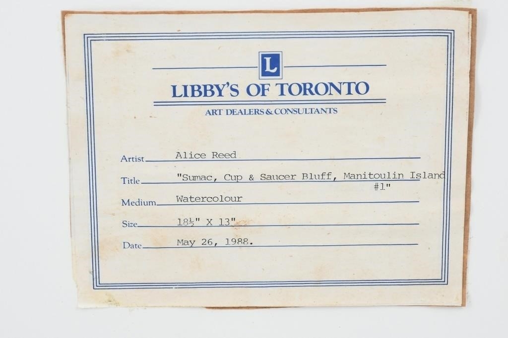 Alice Reed | TWO ALICE REED CANADIAN PAINTINGS (2000) | MutualArt