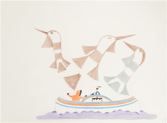 Pudlo Pudlat | Man Carrying Bear1961 #17 | MutualArt