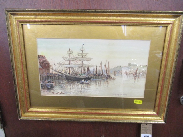Fred Fitch | WATERCOLOUR WHITBY HARBOUR BY FRED FITCH | MutualArt