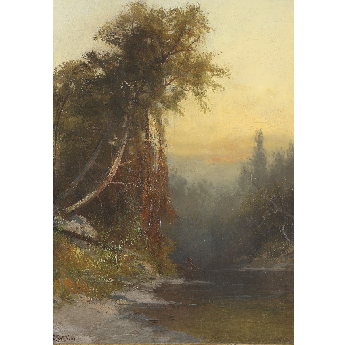 Frederick Ferdinand Schafer | Fishing in the Wilderness | MutualArt