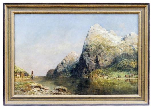 Julius Karl Rose | Rose, Julius: Fjordlandschaft (1889) | MutualArt